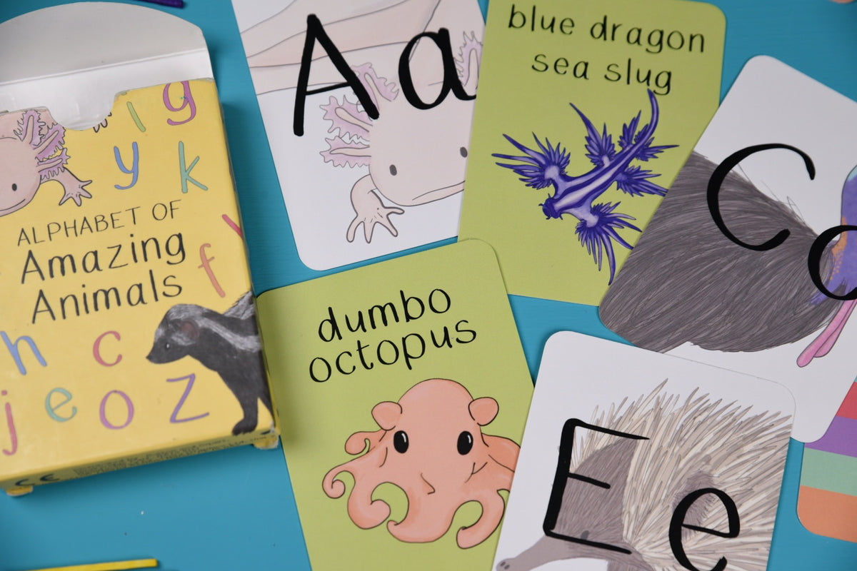 Alphabet Of Amazing Animals Flash Cards – Grace & Favour Home