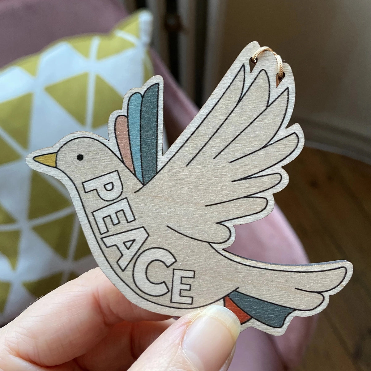 Peace Dove Wooden Decoration – Grace & Favour Home