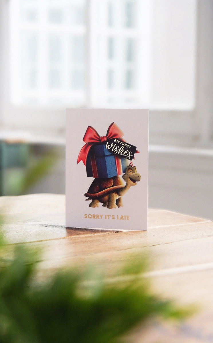 Tortoise Belated Birthday Card – Grace & Favour Home