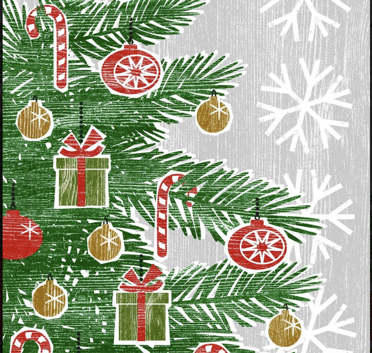 Berry Feast, Festive Tree Christmas Card, 6 Pack – Grace & Favour Home