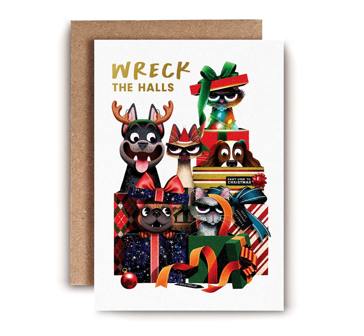 Wreck The Halls Christmas Card – Grace & Favour Home